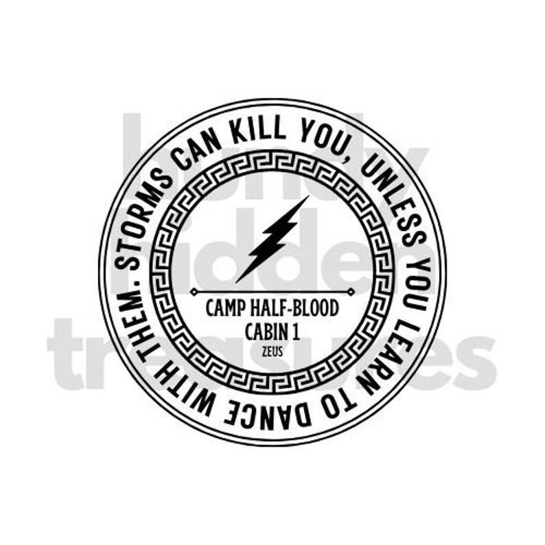 Percy Jackson Camp Half-blood Cabin 1 Zeus Motto SVG and PNG File - Etsy