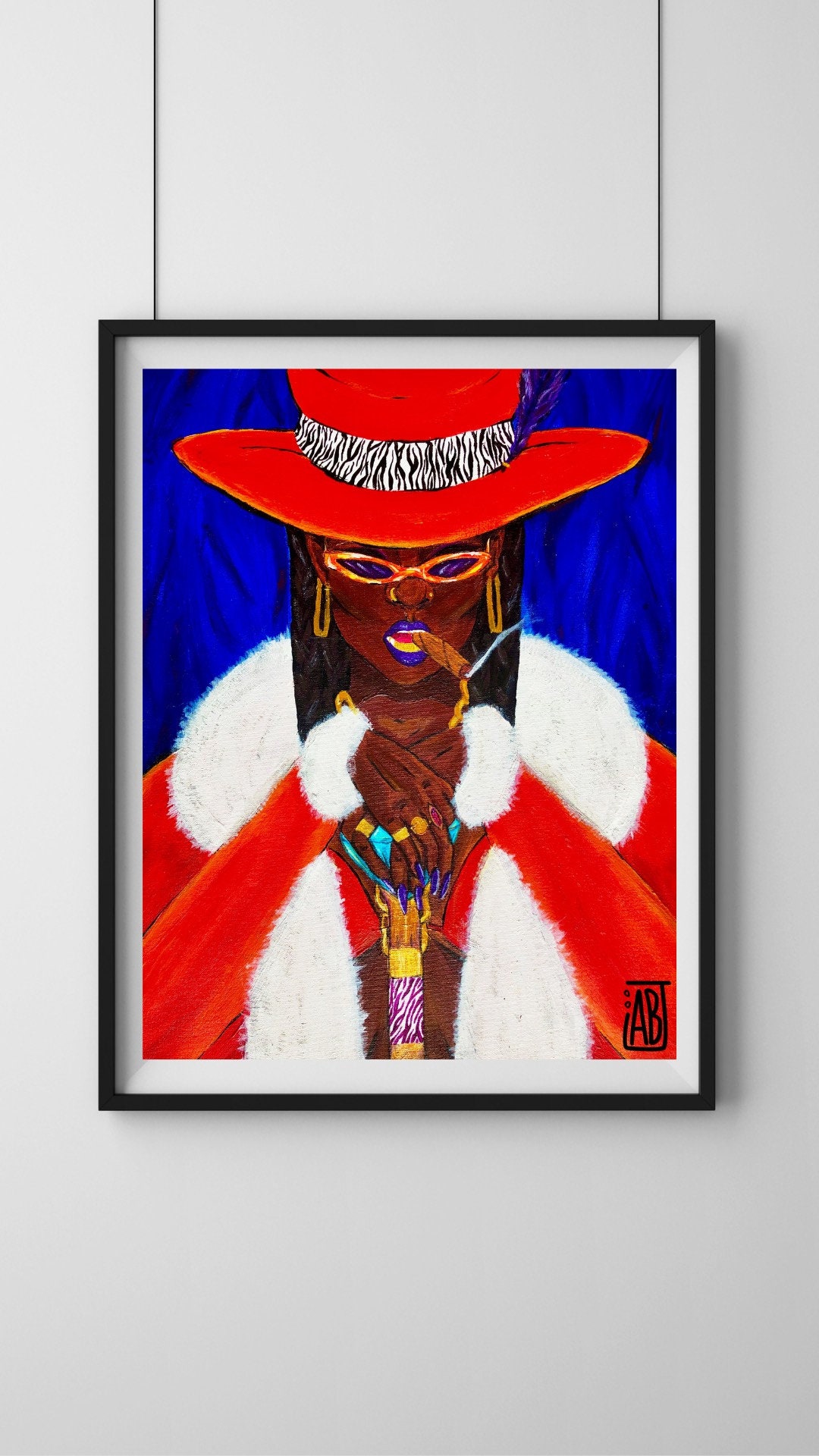 Black Woman Smoking Cigar Fine Art Print pimpin' 8.5x11 - Etsy