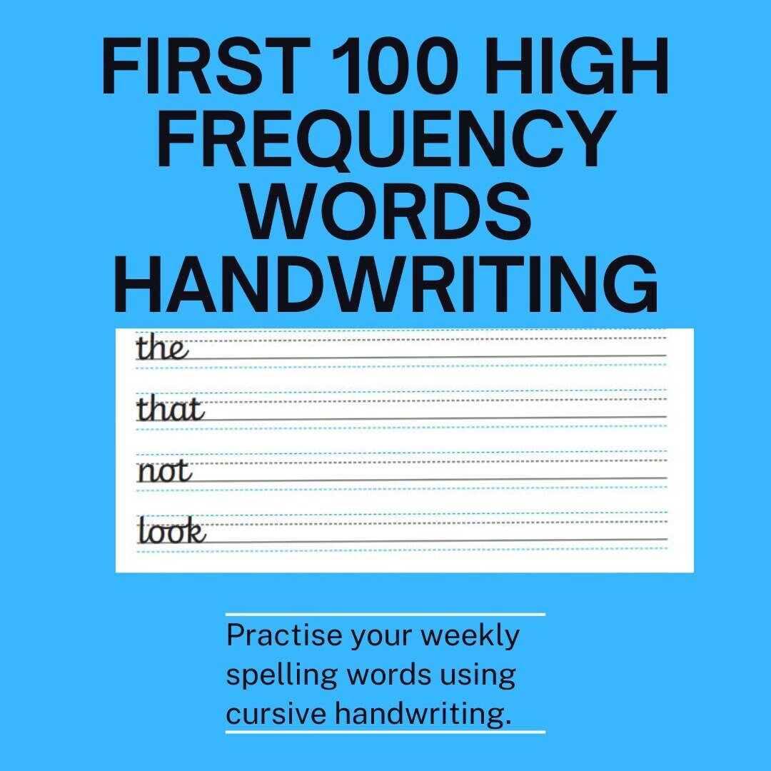 10 Printable Trace the Words Worksheet! First 100 High Frequency Words ...