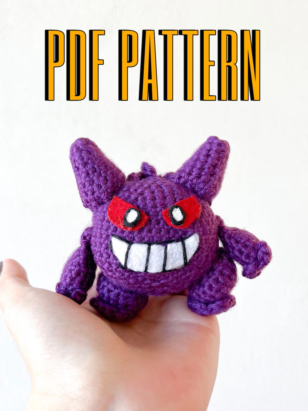 Gengar Crochet Pattern English Pattern - Etsy
