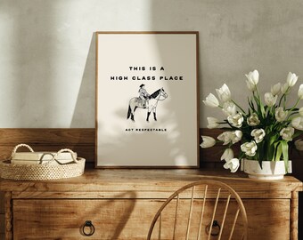 Pink Cowboy Wall Art Western Wall Art Pink Trendy Print High Class ...