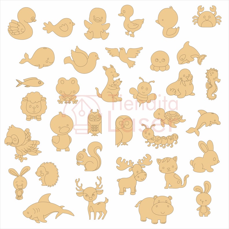 Animals Safari Farm Laser Cut File Vector / Dxf Cdr Svg Ai Pdf ...
