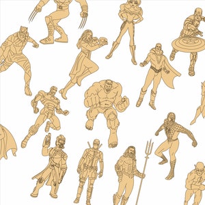 SuperHero Laser Cut File Vector / dxf cdr svg ai pdf / descarga ...