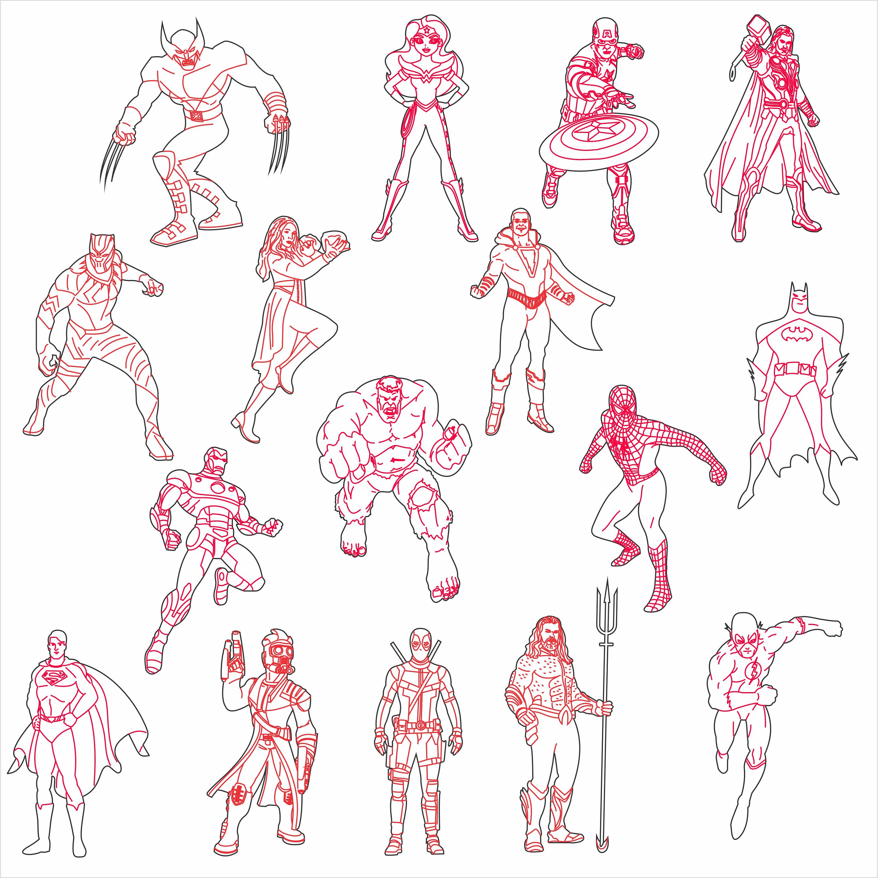 Superhero Laser Cut File Vector / Dxf Cdr Svg Ai Pdf / Instant Download ...