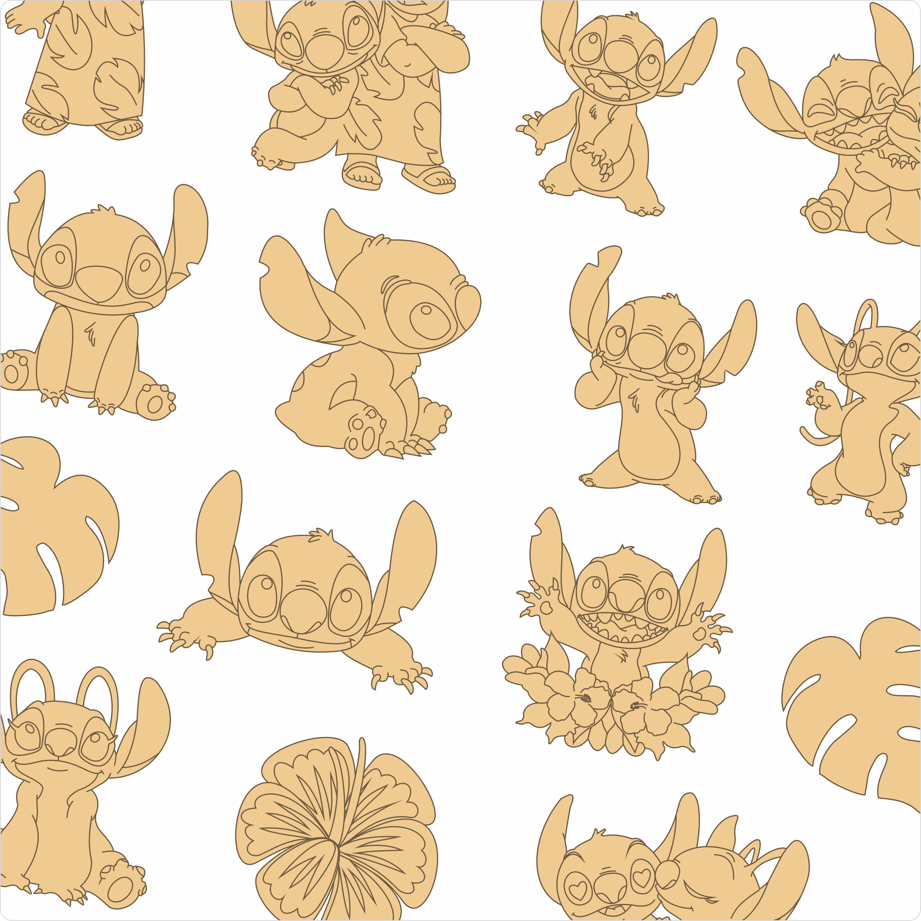 Lilo Stitch Laser Cut File Vector / Dxf Cdr Svg Ai Pdf / Instant ...