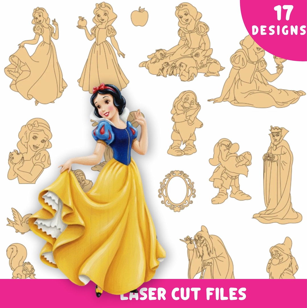 Snow White Princess Laser Cut File Vector / Dxf Cdr Svg Ai Pdf ...
