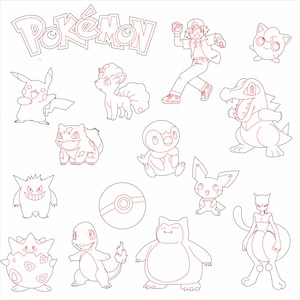Pokemon Laser Cut File Vector / Dxf Cdr Svg Ai Pdf / Instant Download ...