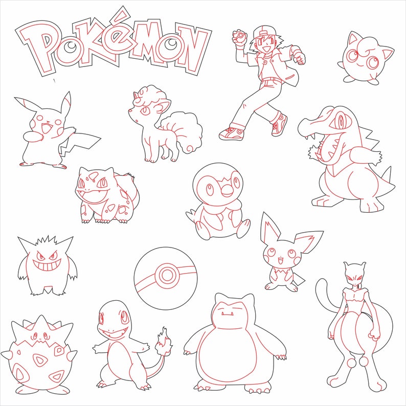 Pokemon Laser Cut File Vector / Dxf Cdr Svg Ai Pdf / Instant Download ...