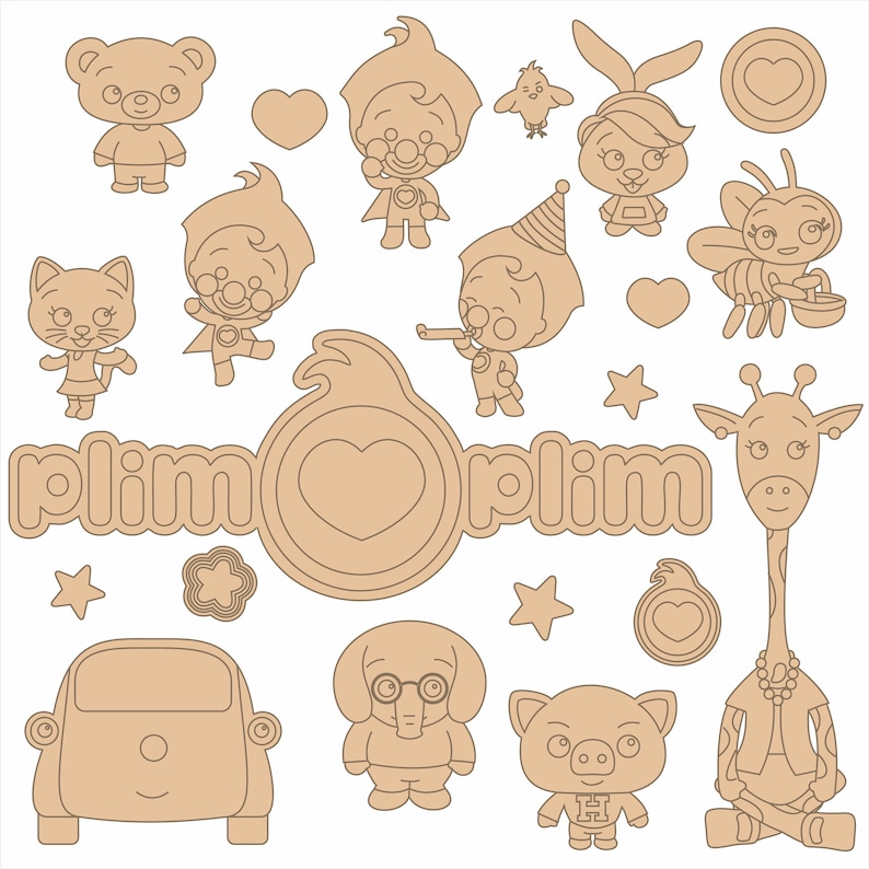 Plim Plim Clown Laser Cut Vector - SVG DXF CDR Files - Digital File for ...