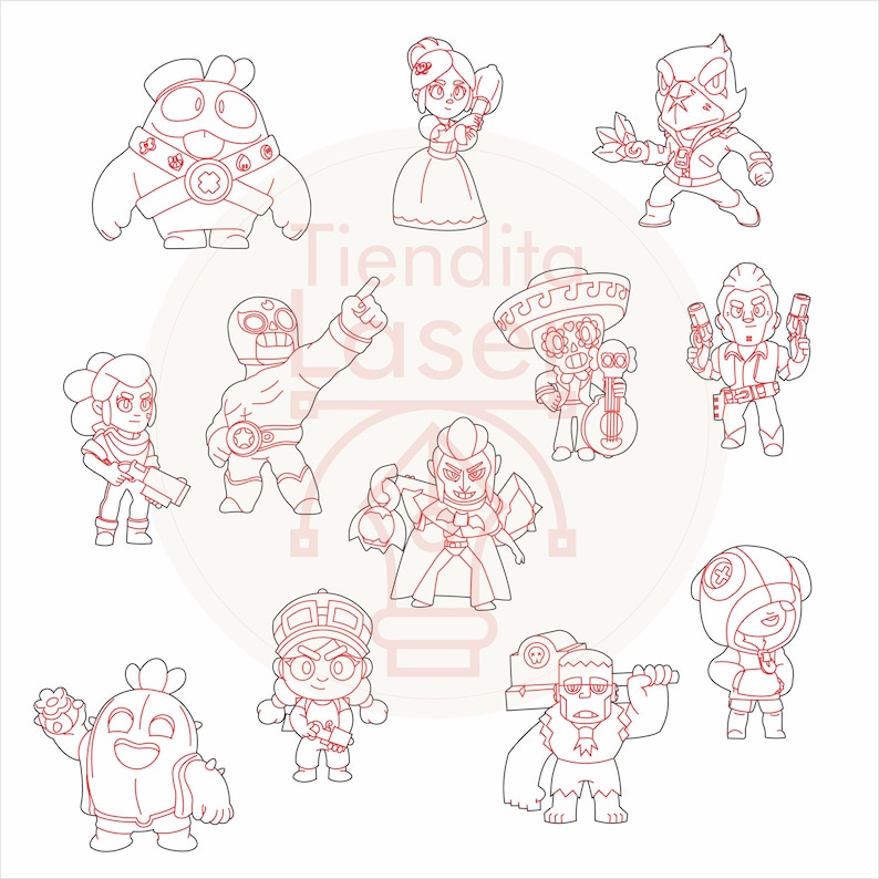Brawl Stars Laser Cut File Vector / Dxf Cdr Svg Ai Pdf / Instant ...