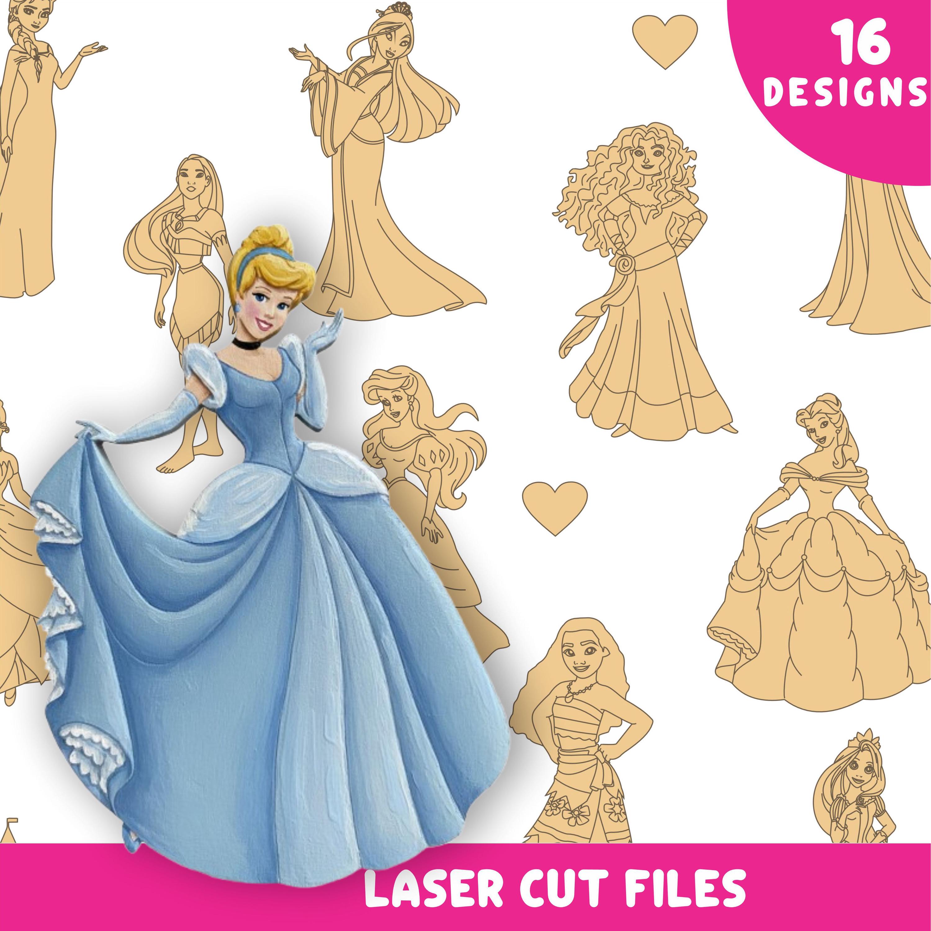 Princesses Laser Cut File Vector / Dxf Cdr Svg Ai Pdf / Instant ...