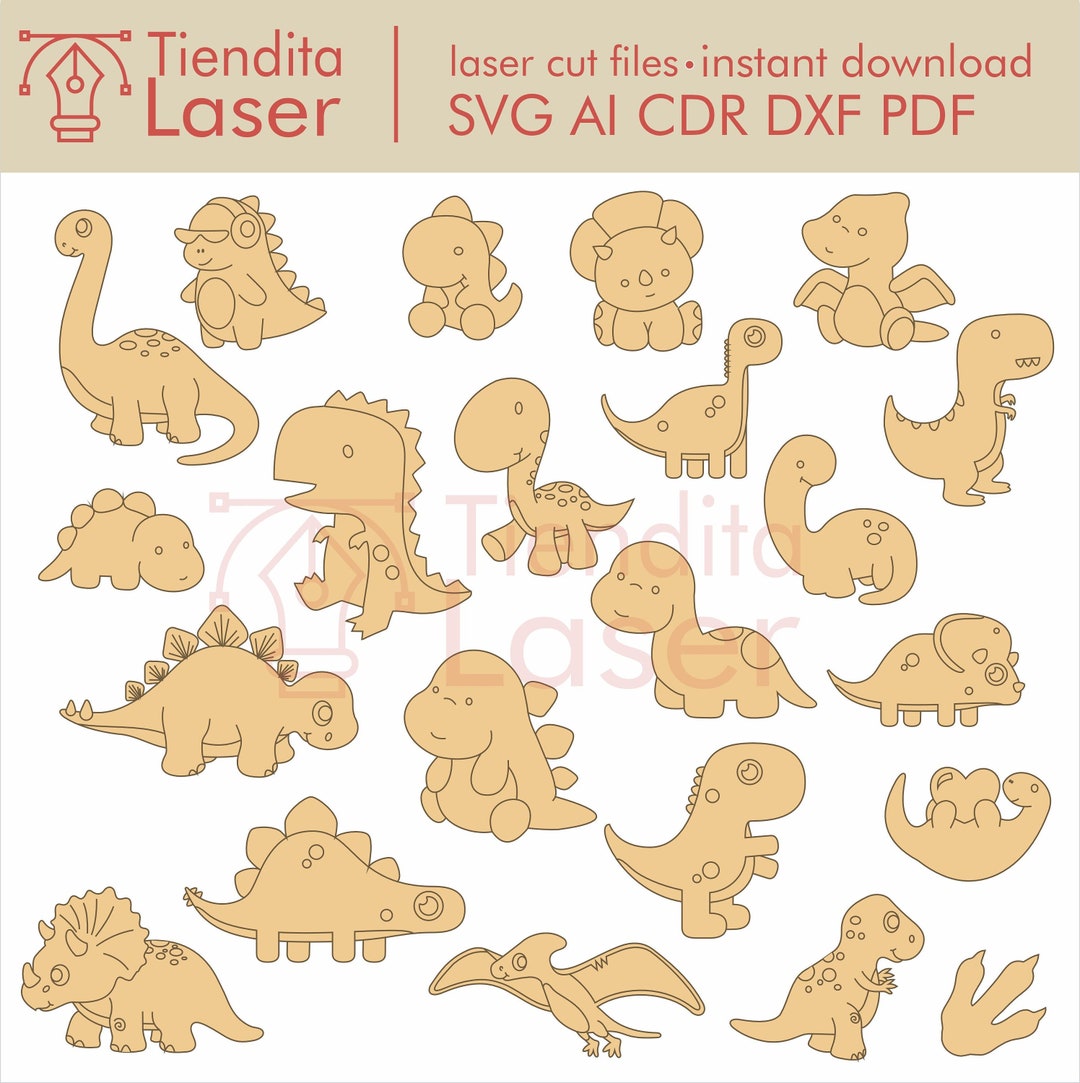 Dinosaurs Laser Cut Files / Dxf Svg Ai Eps Pdf Cdr / Instant Download ...