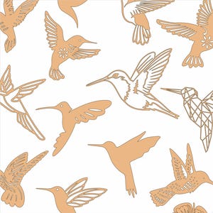 Hummingbird Laser Cut Vector - SVG DXF CDR Files for Engraving ...