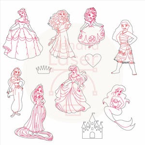 Princesses Laser Cut File Vector / Dxf Cdr Svg Ai Pdf / Instant ...