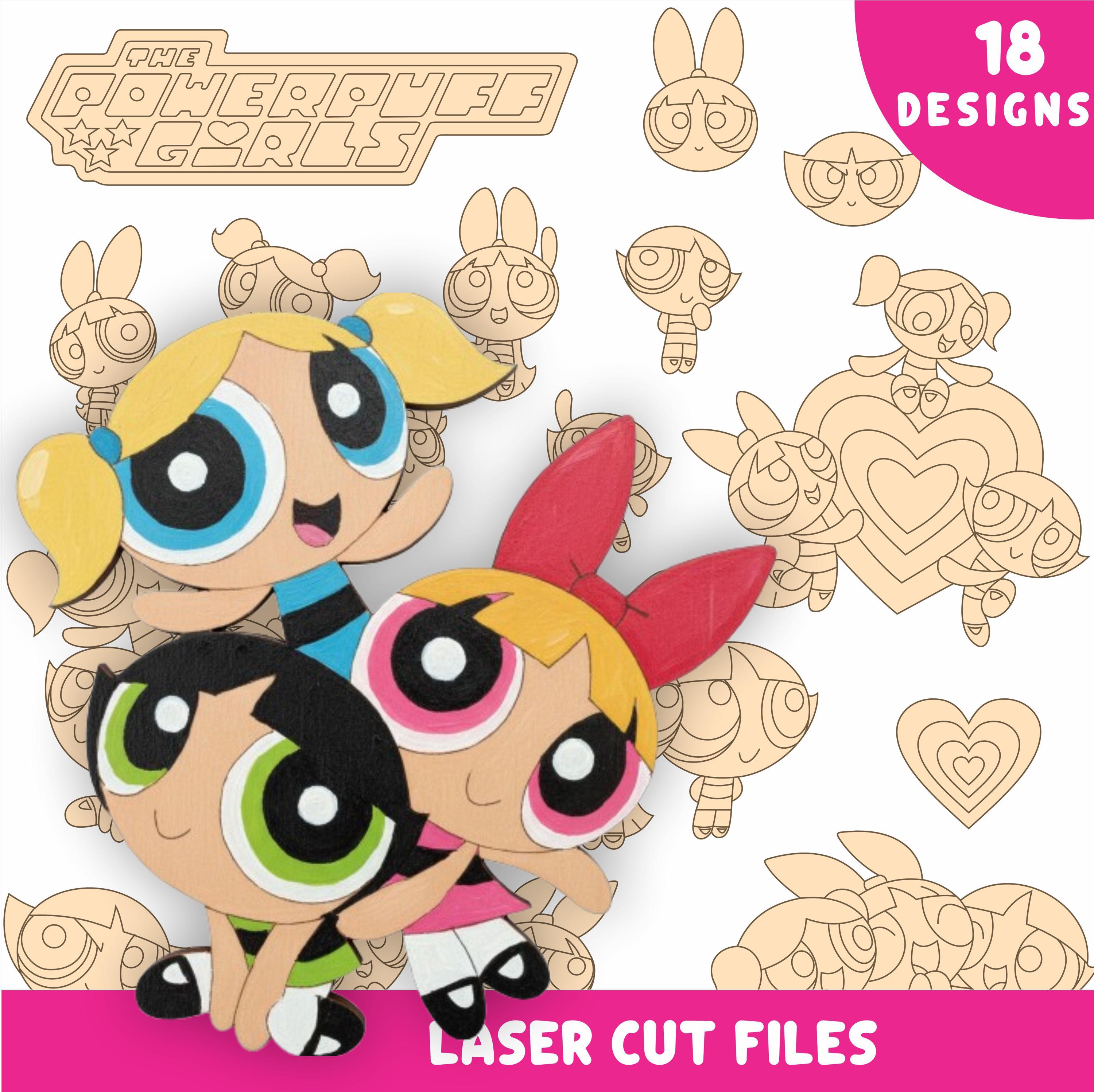 Powerpuff Girls Laser Cut Vector – SVG DXF CDR Files - Etsy
