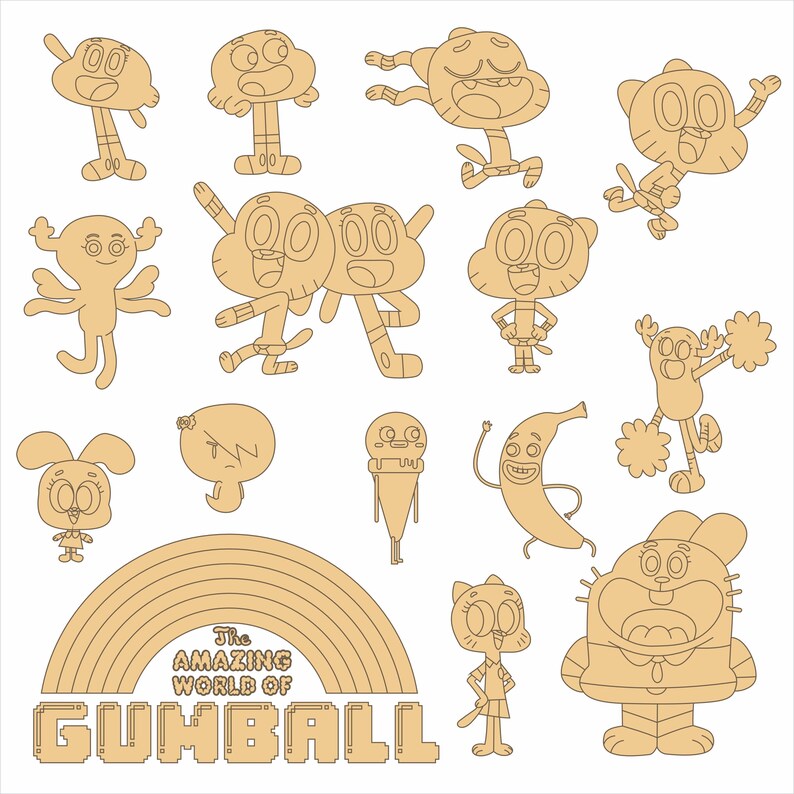 Gumball Laser Cut File Vector / Dxf Cdr Svg Ai Pdf / Instant Download ...