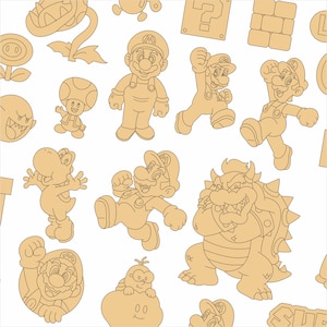 Mario Luigi Laser Cut File Vector / Dxf Cdr Svg Ai Pdf / Instant ...