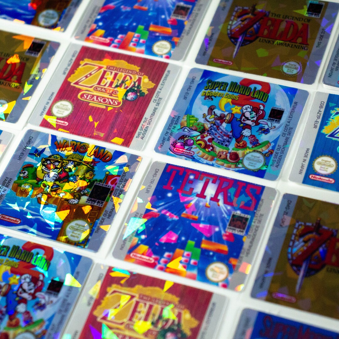 Crystal Holo Nintendo Gameboy Cartridge Sticker / Label Replacements ...