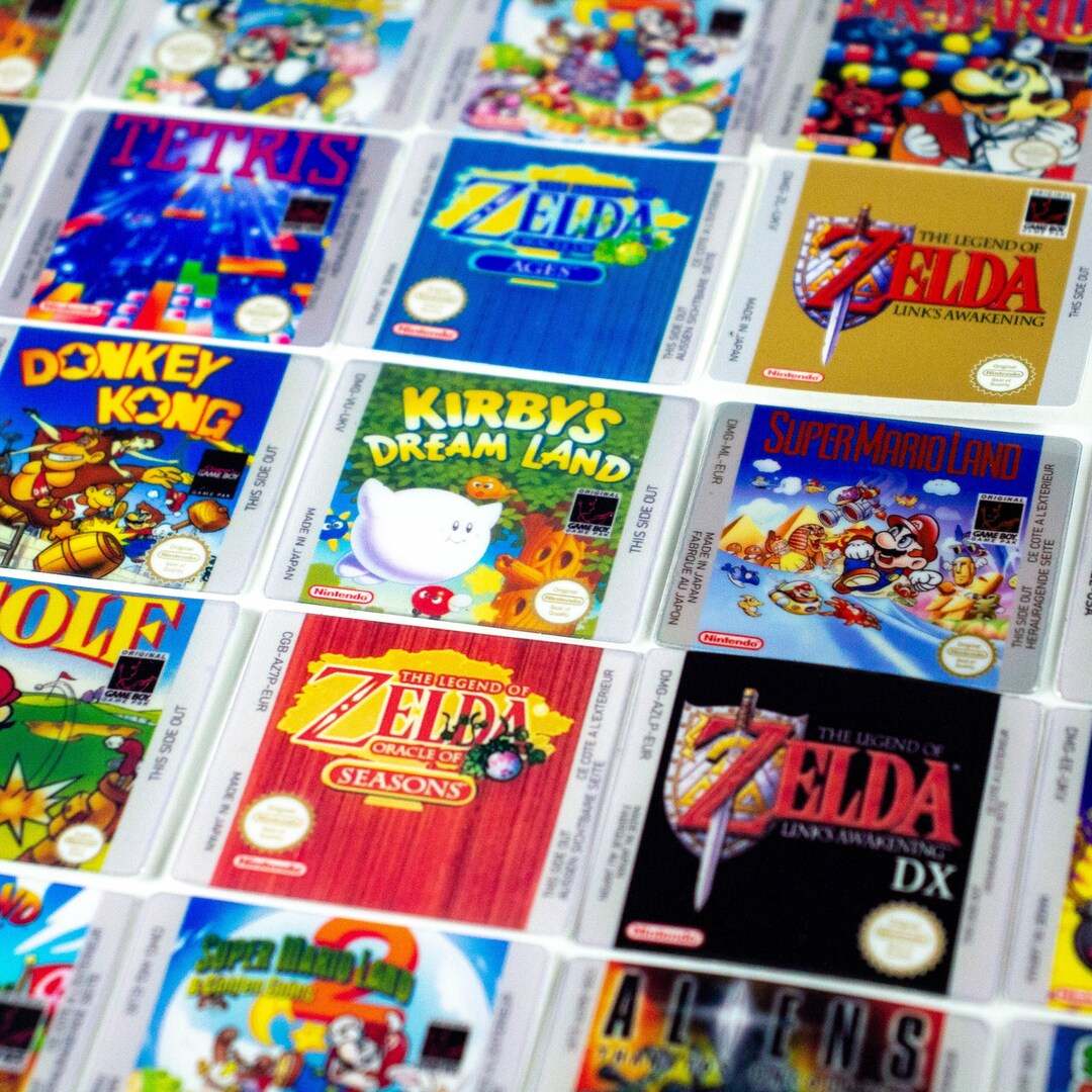 Nintendo Gameboy Cartridge Sticker / Label Replacements Mario, Zelda ...