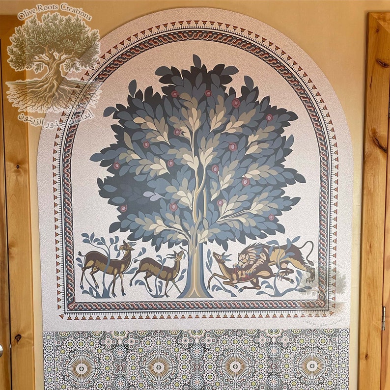 Hisham's Palace Tree of Life Mosaic Jericho 4ftx4ft Replica - Premium ...
