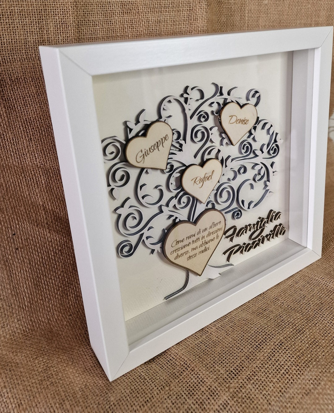 Personalized Wooden Tree of Life Picture With Engraved Family Names. - Etsy