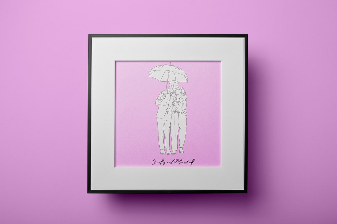 Custom One Line Drawing, Personalized Drawing, Custom Gift, One Line ...