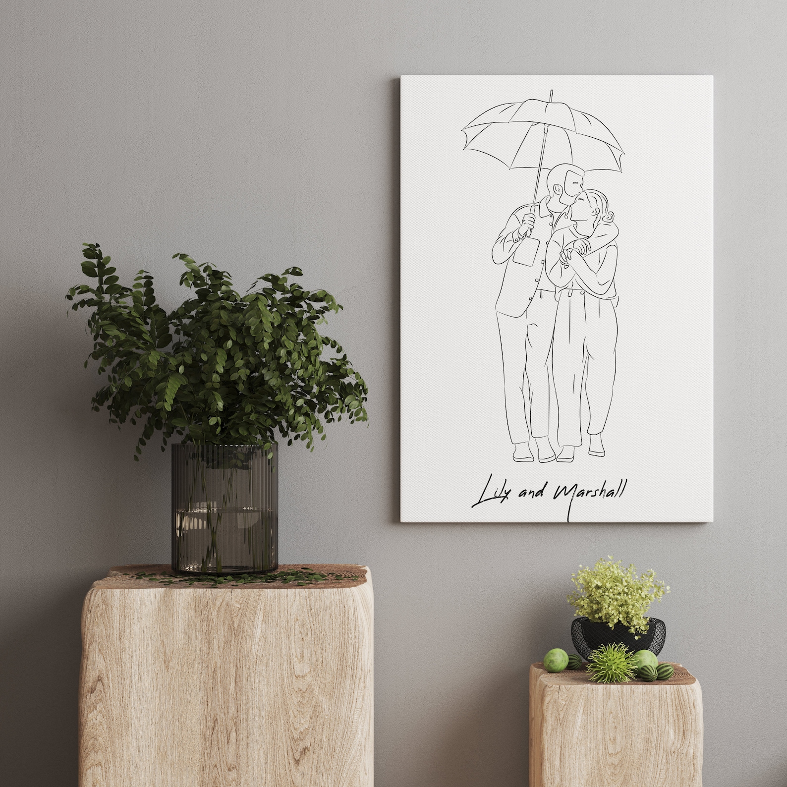 Custom One Line Drawing, Personalized Drawing, Custom Gift, One Line ...