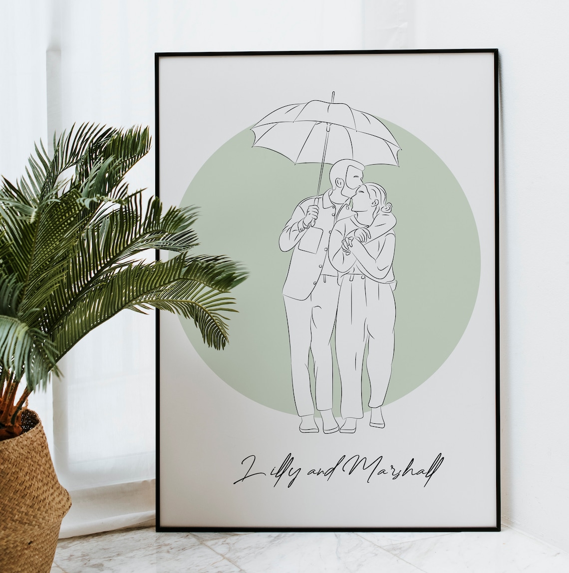 Custom One Line Drawing, Personalized Drawing, Custom Gift, One Line ...