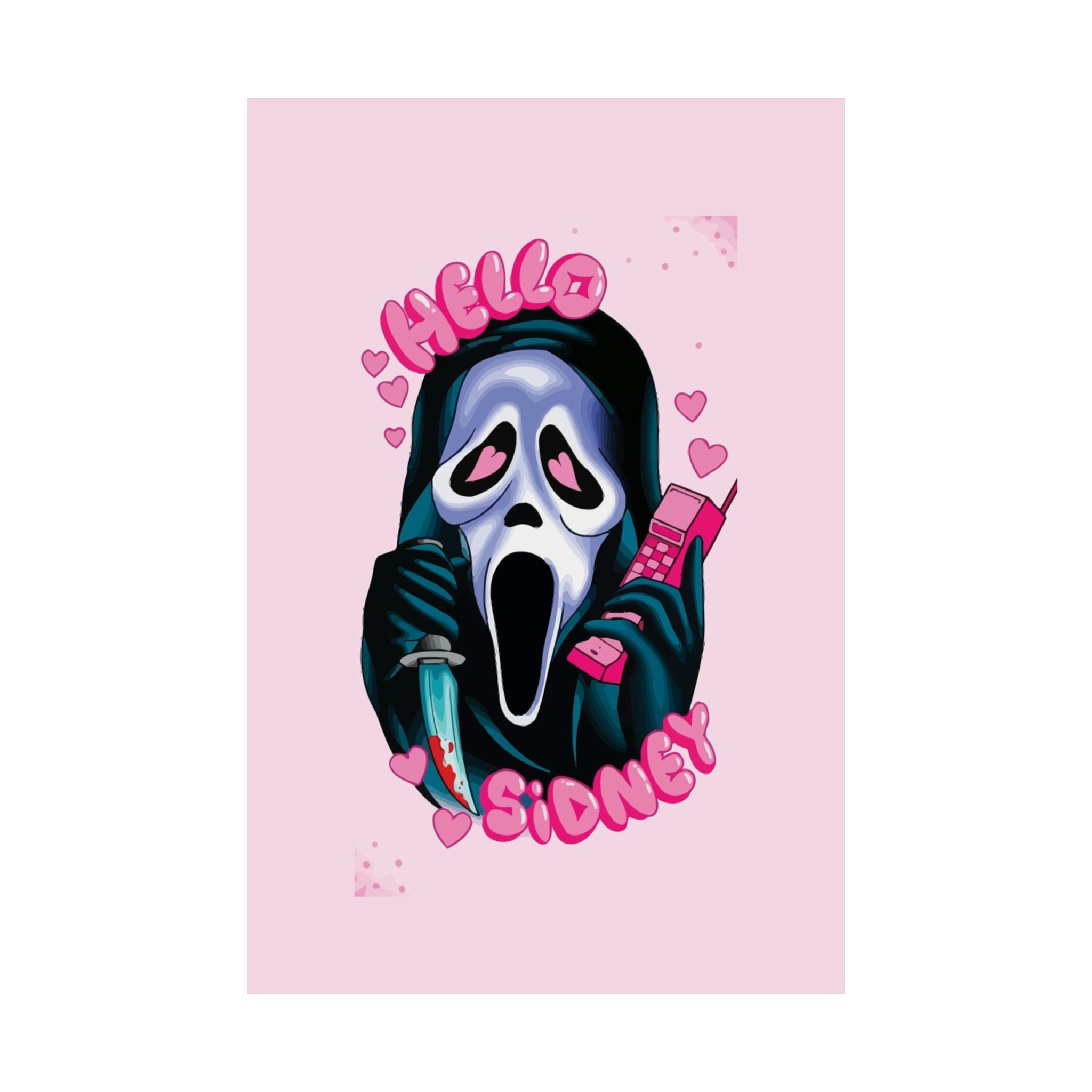 Hello Sidney Ghostface Poster - Etsy