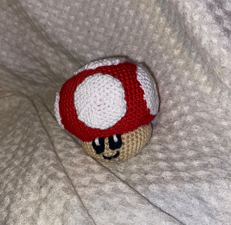 Super Mario Level Ups Toad Mushroom Crocheted - Etsy