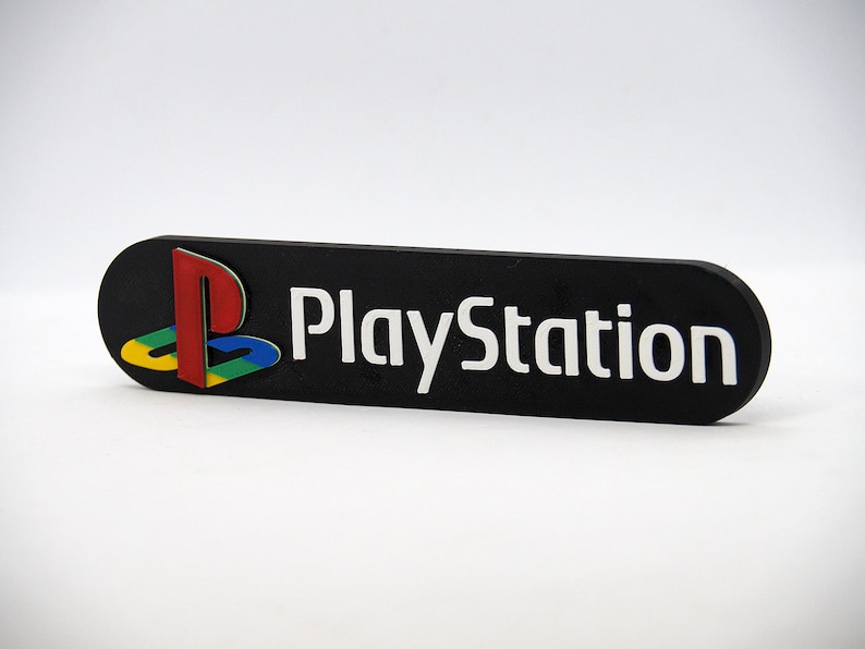 Playstation 3D Printed Shelf Sign, Decorative Logo Stand, Fridge Magnet ...