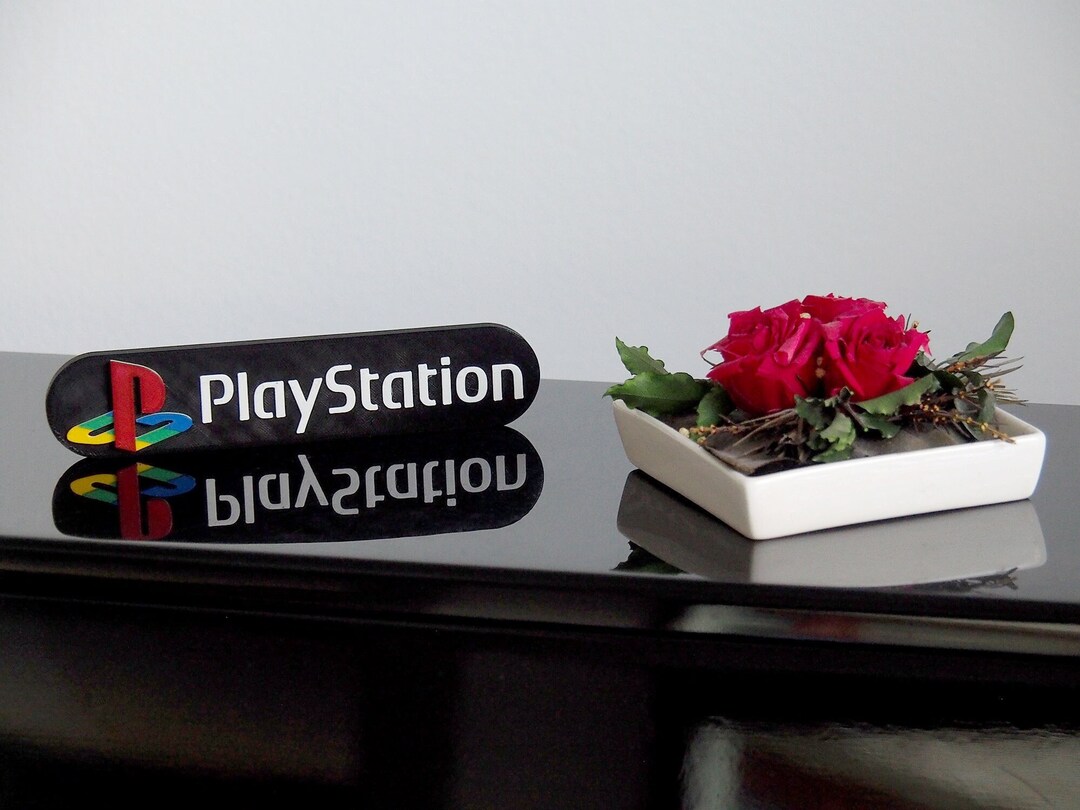 Playstation 3D Printed Shelf Sign, Decorative Logo Stand, Fridge Magnet ...