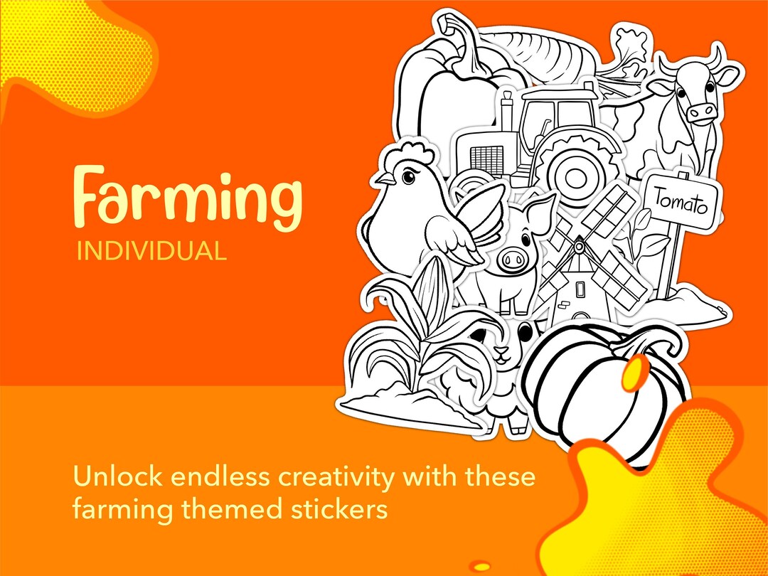 Individual Farming Color Your Own Decal Pack: Digital Download Print at ...