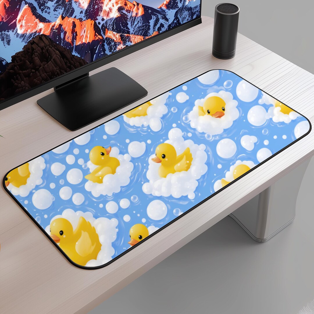 Rubber Duck Desk Mat, Cute Home Office Decor, Colorful Desk Mat for ...