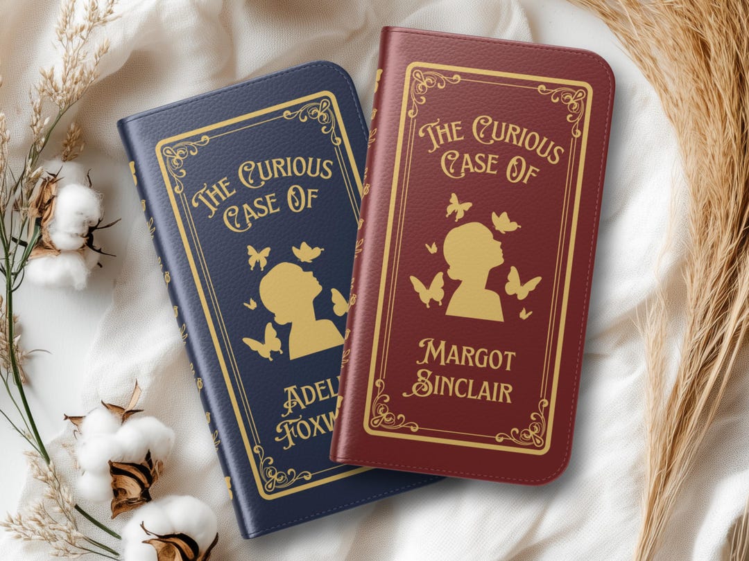 Vintage Book Cover Phone Case, Personalized iPhone Wallet Case, Custom ...