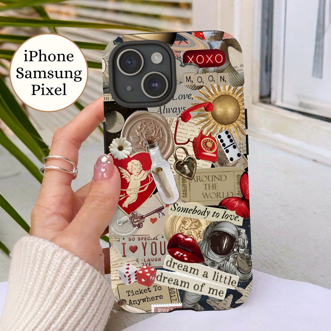 Romantic Vintage Scrapbook Phone Case for Iphone, Samsung Galaxy ...