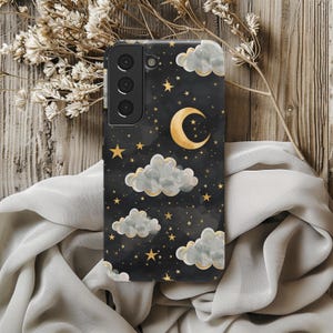 Crescent Moon Celestial Clouds Phone Case Iphone, Samsung Galaxy ...