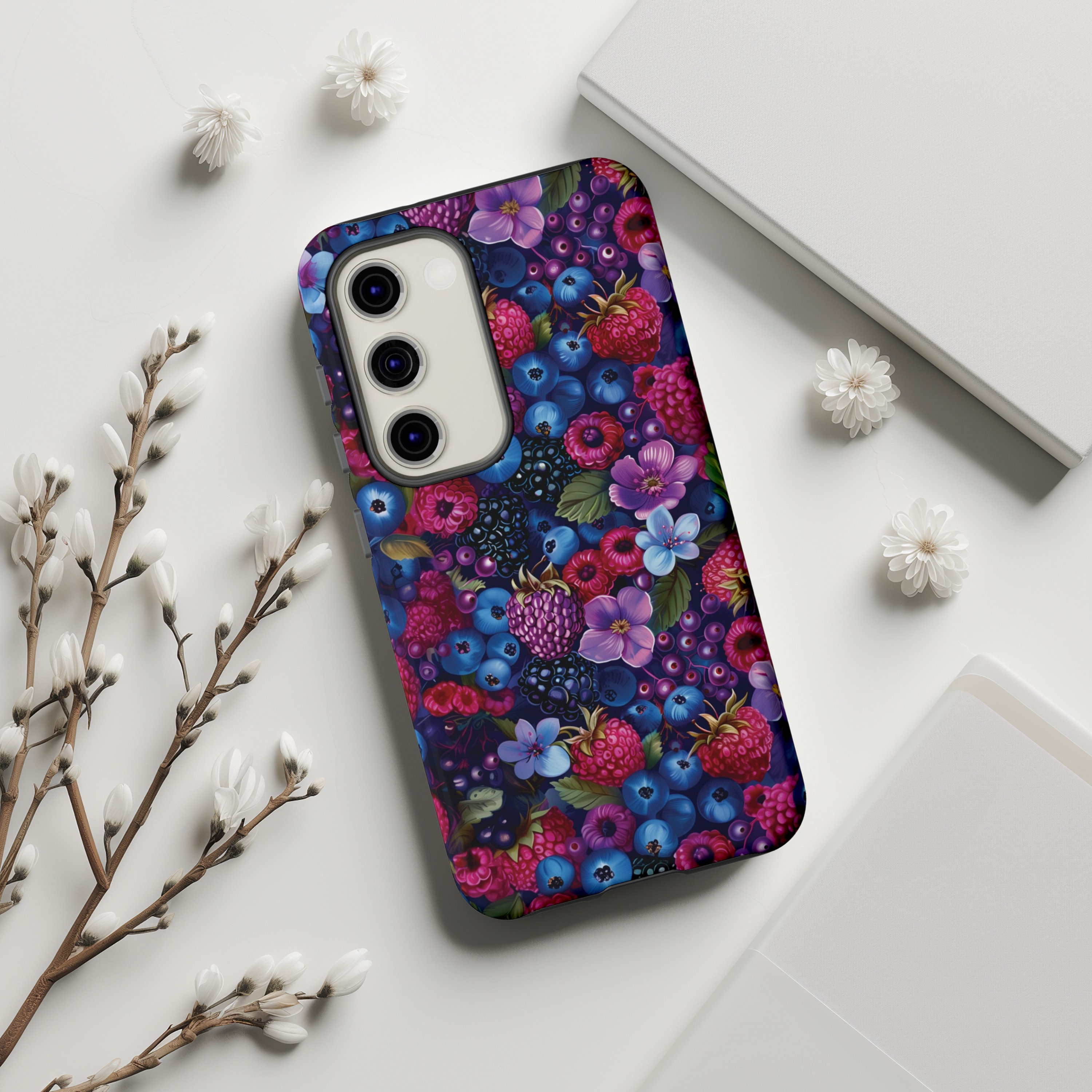 Cute Fruit Phone Case Berry Collage Girly Aesthetic Protective Cell ...