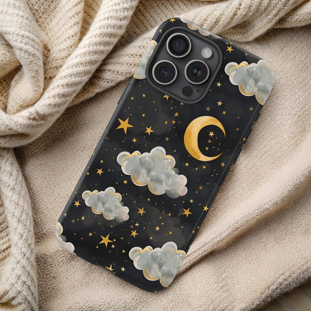 Crescent Moon Celestial Clouds Phone Case Iphone, Samsung Galaxy ...