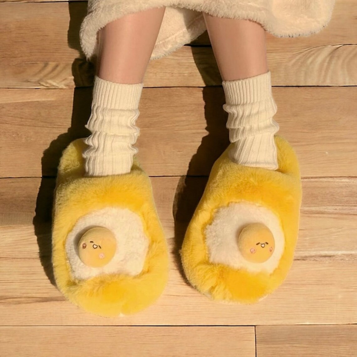 Cute Slippers, Egg, Funny Slippers, House Slippers, Fuzzy Slippers ...
