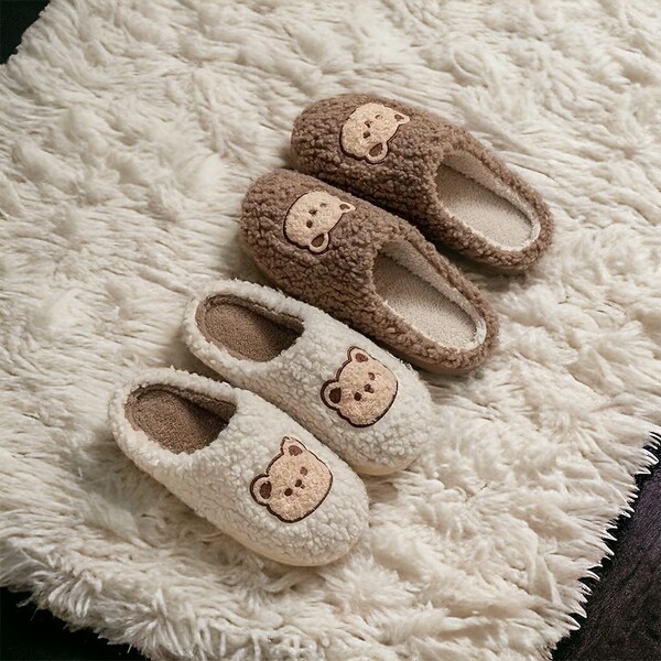 Teddy Bear Slippers for Women - Etsy