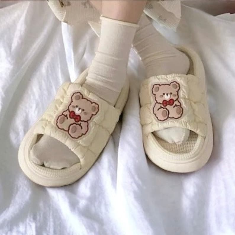 Teddy Bear Slippers, Custom Teddy Bear, Slippers Women, Cute Slippers ...