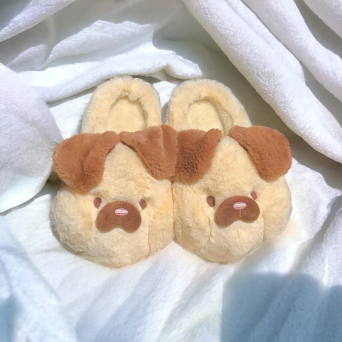 Cute Slippers, Dog, House Slippers, Cartoon, Fluffy Slippers, Fuzzy ...