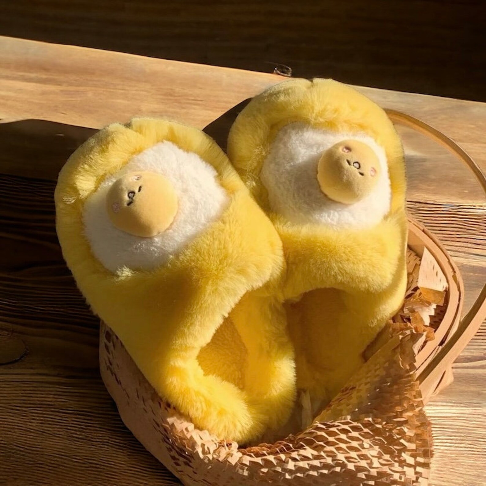 Cute Slippers, Egg, Funny Slippers, House Slippers, Fuzzy Slippers ...