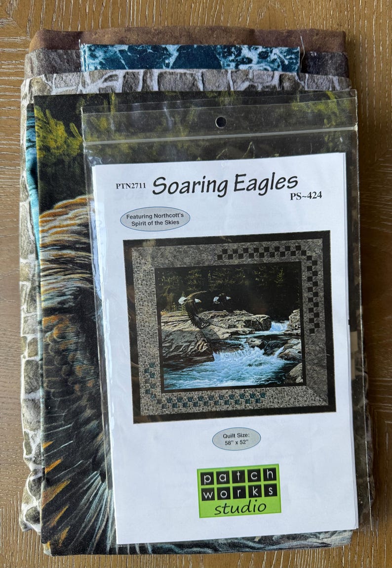 Soaring Eagles Quilt Kit: Spirit of the Skies Fabric Panel, Rick Kelley ...