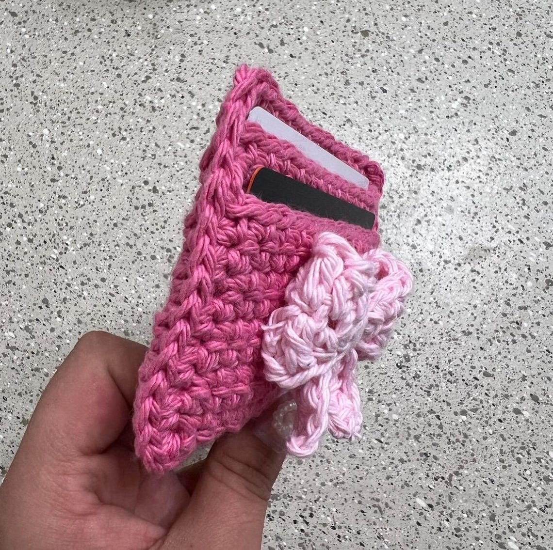 Handmade Crochet Bow Wallet / Card Holder / Card Pouch - Etsy