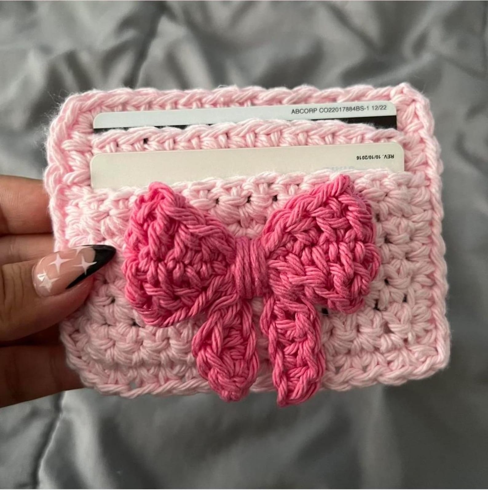 Handmade Crochet Bow Wallet / Card Holder / Card Pouch - Etsy