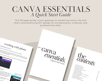 Beginners Guide to Canva - Etsy
