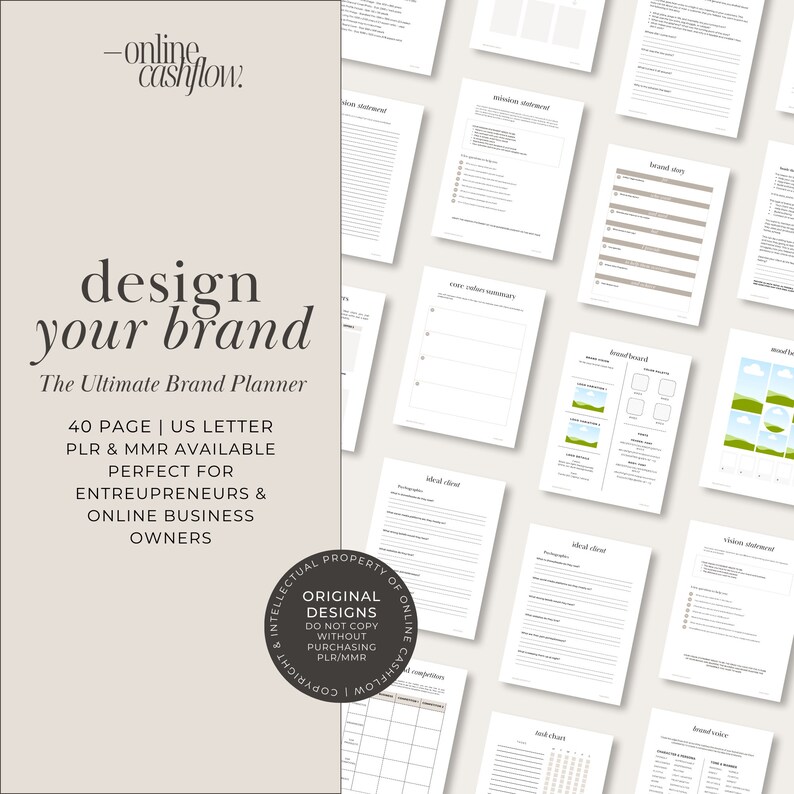 Design Your Brand: Ultimate Brand Planner | Branding Workbook | Brand ...