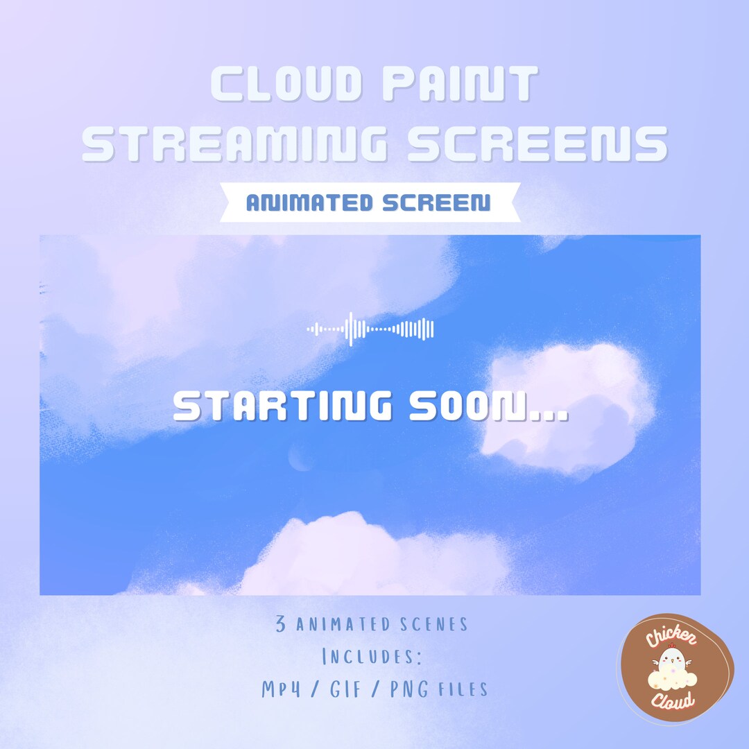 Dreamy Cloud Paint Animated Streaming Scenes; Overlay // for OBS ...